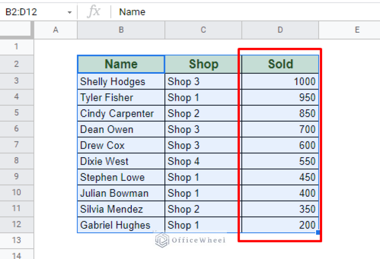 Sort By Column in Google Sheets (3 Easy Ways) - OfficeWheel