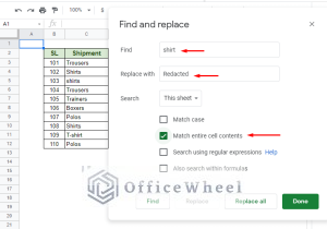 Find and Replace in Google Sheets (3 Ways) - OfficeWheel