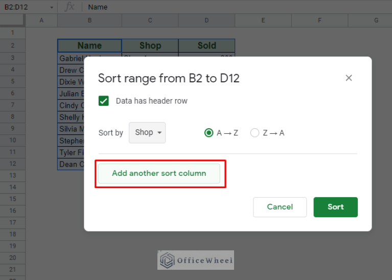 Sort By Column in Google Sheets (3 Easy Ways) - OfficeWheel
