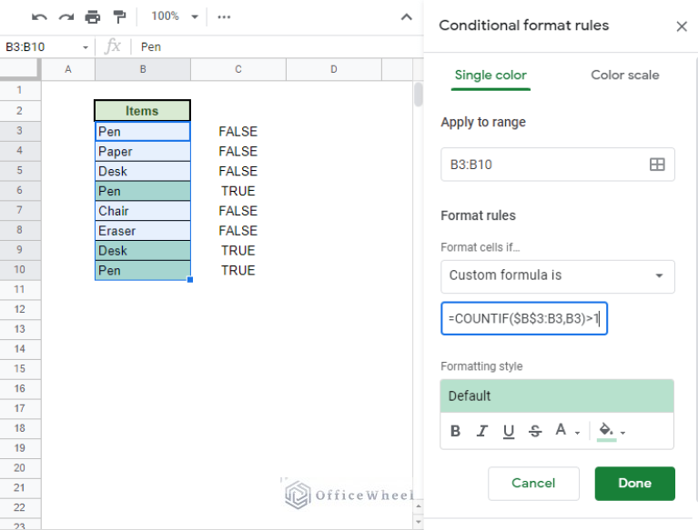 Highlight Duplicates in Google Sheets (4 Ways) - OfficeWheel