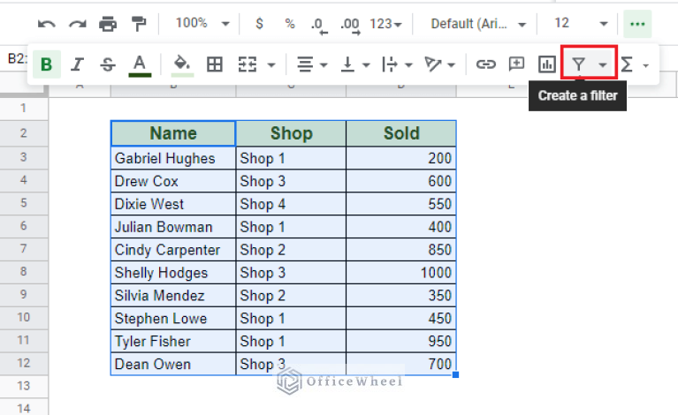 Sort By Column in Google Sheets (3 Easy Ways) - OfficeWheel