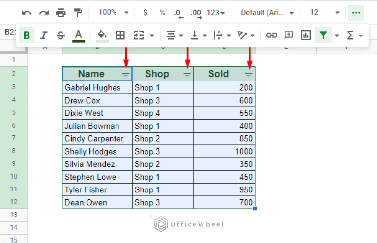 Sort By Column in Google Sheets (3 Easy Ways) - OfficeWheel