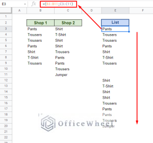 How to Merge Columns in Google Sheets - OfficeWheel