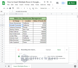 How to Insert Multiple Rows in Google Sheets (4 Ways) - OfficeWheel