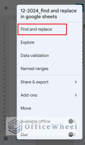 Find and Replace in Google Sheets (3 Ways) - OfficeWheel