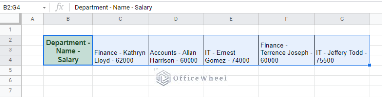 How to Merge Rows in Google Sheets (3 Ways) - OfficeWheel