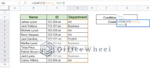 COUNTIF Contains Text in Google Sheets (4 Ways) - OfficeWheel