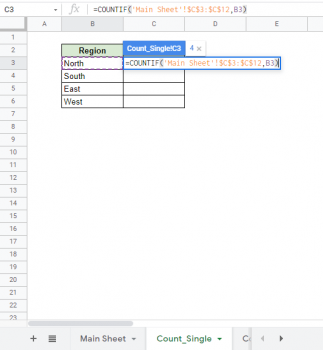 COUNTIF From Another Sheet in Google Sheets - officewheel.com