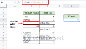 Using COUNTIF to Count Non-Blank Cells in Google Sheets - OfficeWheel