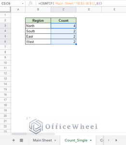 COUNTIF From Another Sheet in Google Sheets - OfficeWheel