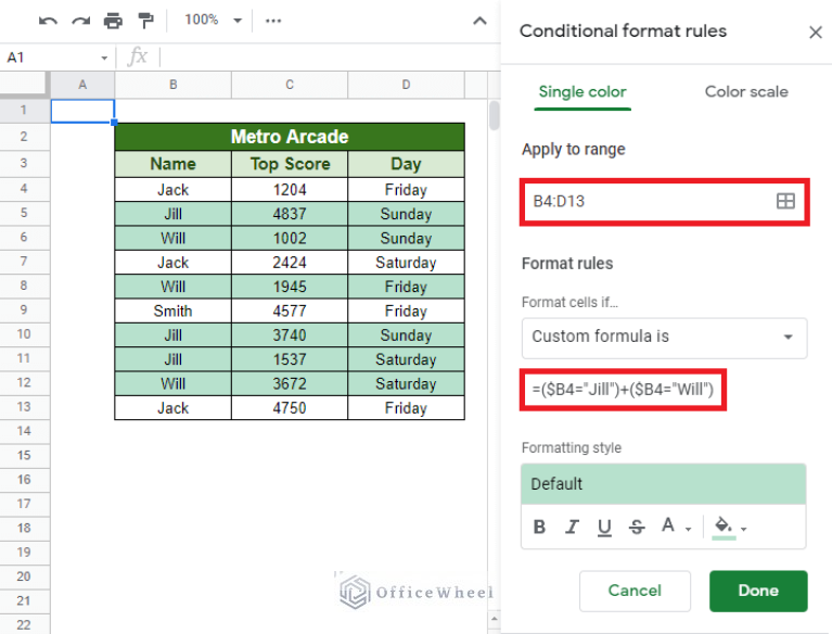Conditional Formatting with Multiple Conditions Using Custom Formulas ...