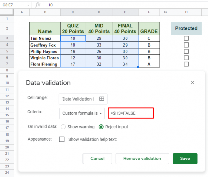 Conditional Locking Of Cells In Google Sheets (Easy Steps) - OfficeWheel