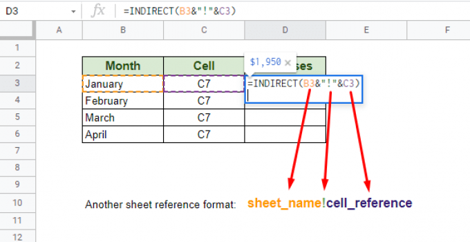 Dynamic Cell Reference in Google Sheets (Easy Examples) - officewheel.com