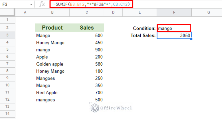 How to Use SUMIF in Google Sheets (With Examples) - OfficeWheel