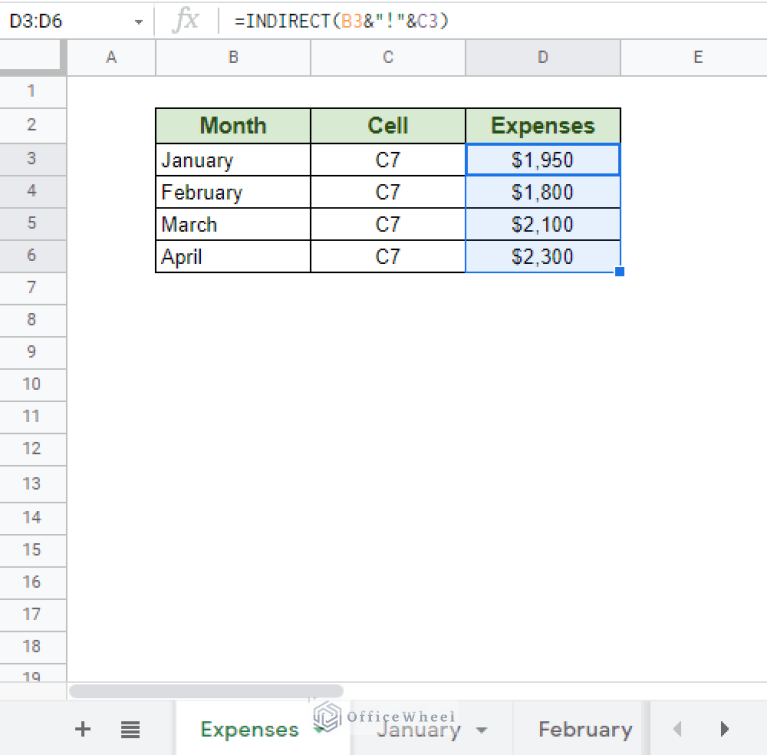 Dynamic Cell Reference in Google Sheets (Easy Examples)