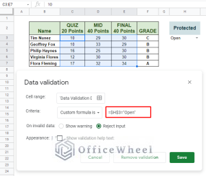 Conditional Locking Of Cells In Google Sheets (Easy Steps) - OfficeWheel