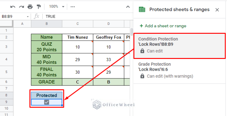 How To Lock Rows In Google Sheets (2 Easy Ways) - OfficeWheel