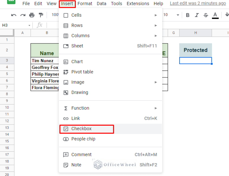 Conditional Locking Of Cells In Google Sheets (Easy Steps) - OfficeWheel