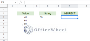 Cell Reference From String in Google Sheets - OfficeWheel