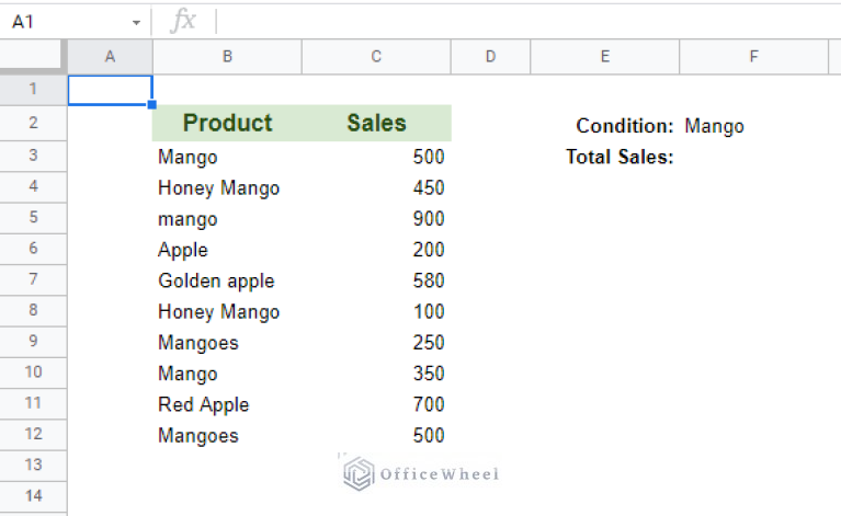 How to Use SUMIF in Google Sheets (With Examples) - OfficeWheel