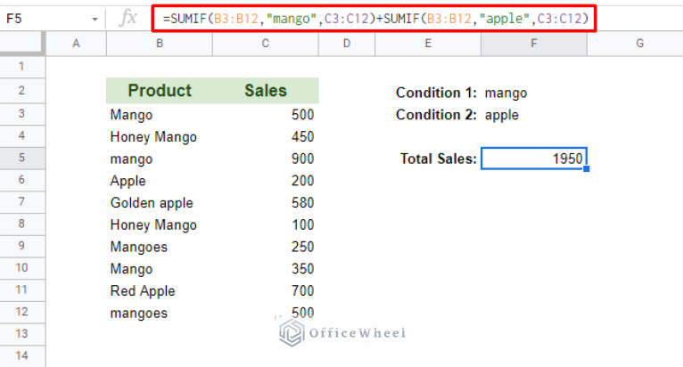 How to Use SUMIF in Google Sheets (With Examples) - OfficeWheel