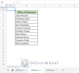 Indirect Sheet Name in Google Sheets (Easy Steps) - OfficeWheel