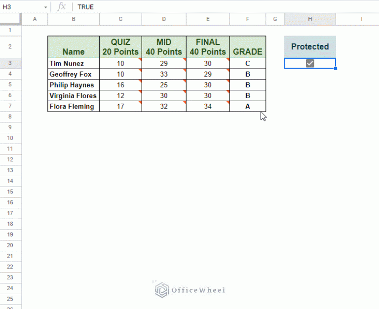 Conditional Locking Of Cells In Google Sheets (Easy Steps) - OfficeWheel