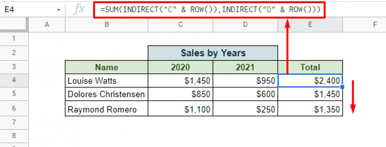 Dynamic Cell Reference in Google Sheets (Easy Examples) - officewheel.com