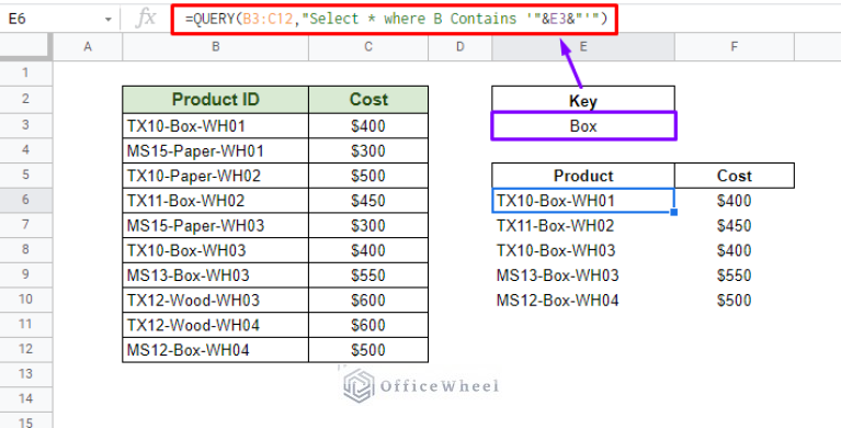 How to Query Cell Reference in Google Sheets - OfficeWheel