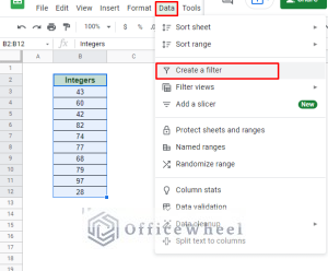 How to Sort Numerically in Google Sheets (3 Ways) - OfficeWheel