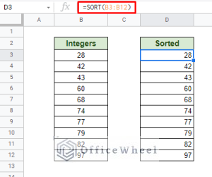 How to Sort Numerically in Google Sheets (3 Ways) - OfficeWheel