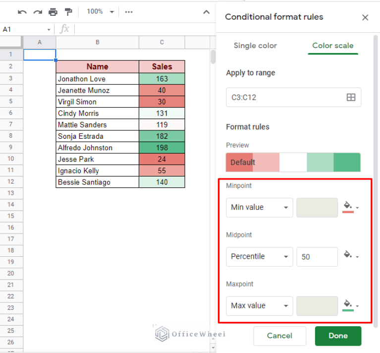How to Use Conditional Formatting in Google Sheets - OfficeWheel
