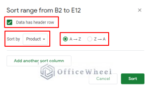 How to Apply a Custom Sort in Google Sheets - OfficeWheel