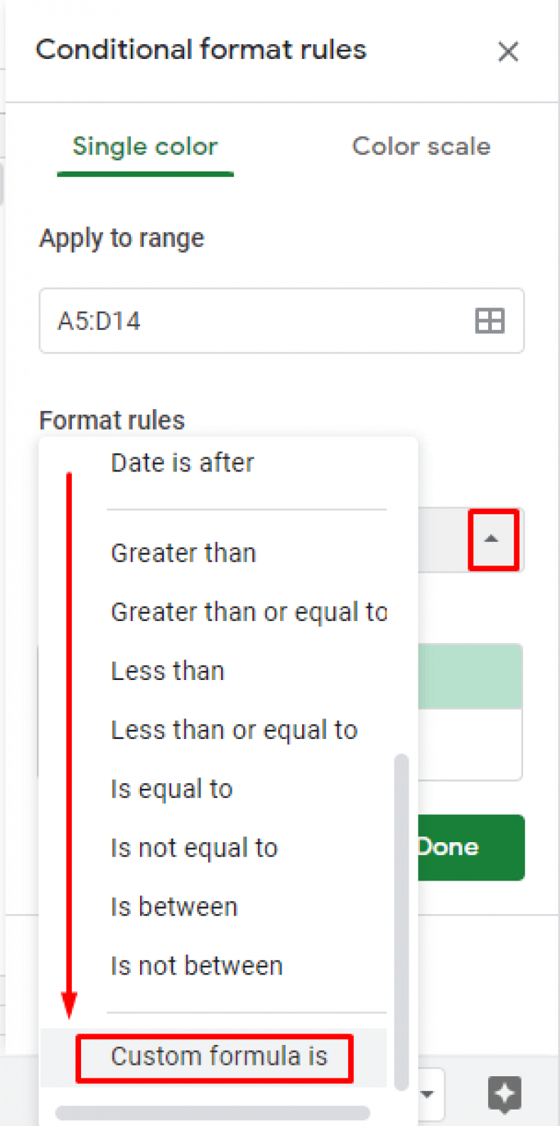 Using Conditional Formatting With Custom Formula in Google Sheets ...