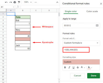Using Conditional Formatting With Custom Formula in Google Sheets - OfficeWheel