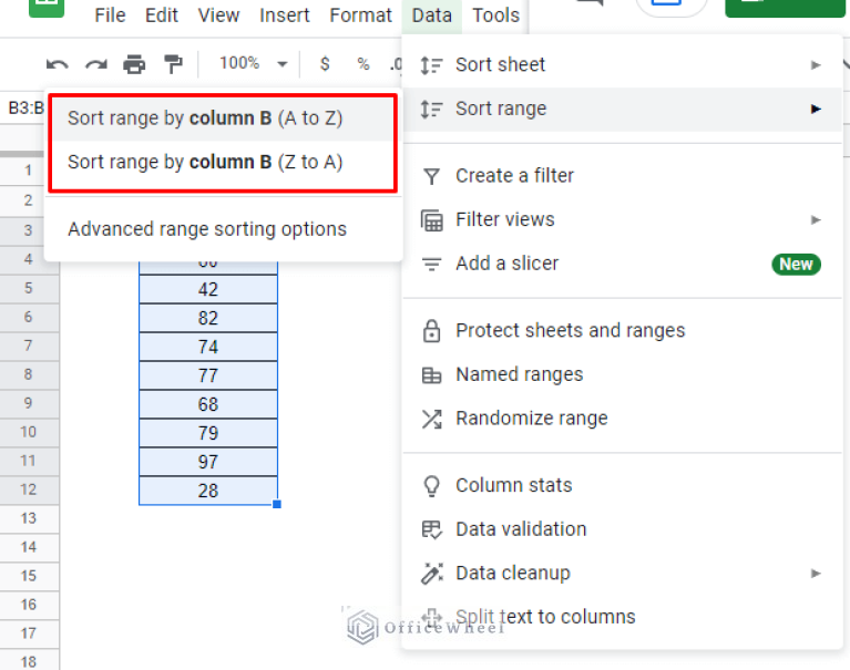How To Sort Numerically In Google Sheets 3 Ways OfficeWheel