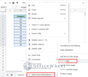 How to Sort Numerically in Google Sheets (3 Ways) - OfficeWheel