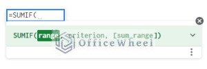 Applying SUMIF from Another Sheet in Google Sheets - OfficeWheel