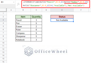 Match Multiple Values in Google Sheets (An Easy Guide) - officewheel.com