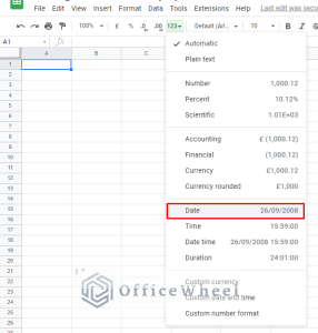 How to Format Date in Google Sheets (3 Easy Ways) - OfficeWheel