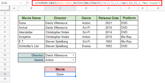 INDEX-MATCH with Multiple Criteria in Google Sheets (Easy Guide ...