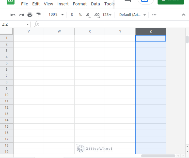 How to Have More than 26 Columns in Google Sheets - OfficeWheel