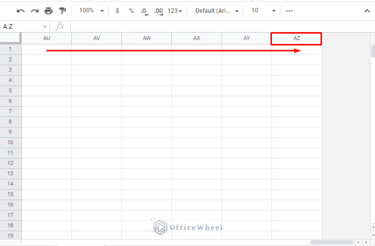 How to Have More than 26 Columns in Google Sheets - OfficeWheel