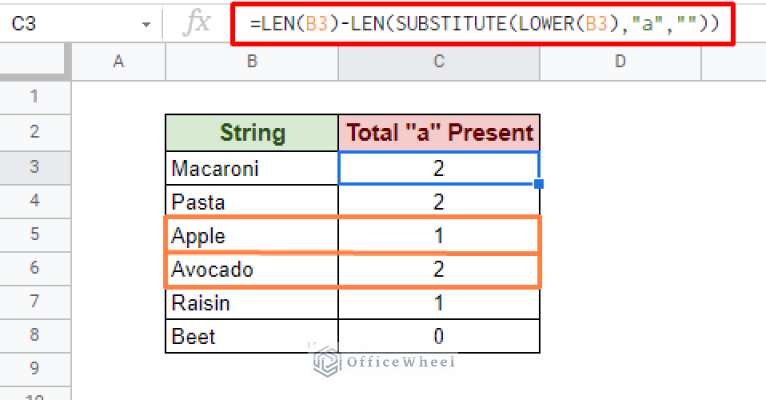Character Count in Google Sheets (An Easy Guide) - OfficeWheel