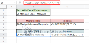 Replace Space with Dash in Google Sheets (2 Ways) - OfficeWheel