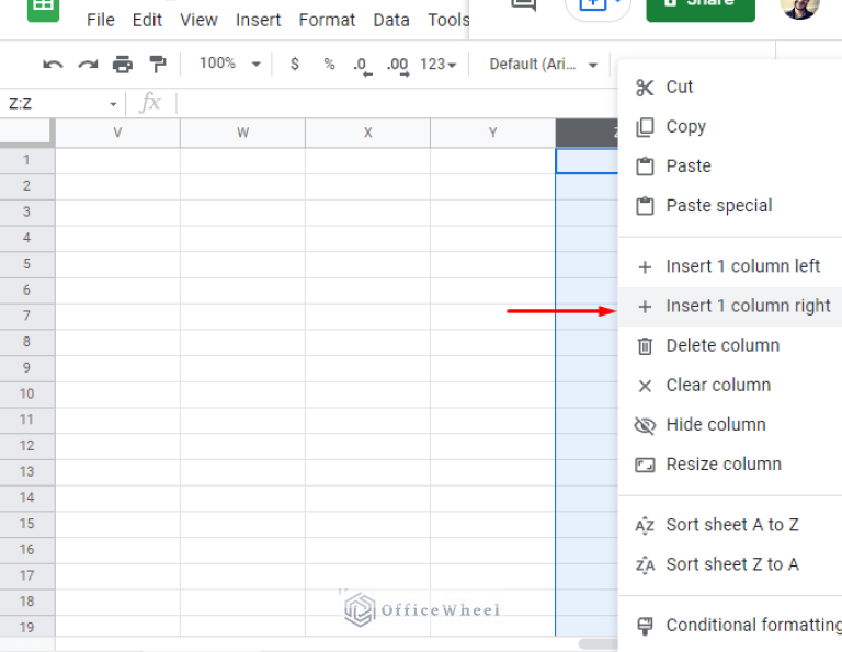 How to Have More than 26 Columns in Google Sheets - OfficeWheel