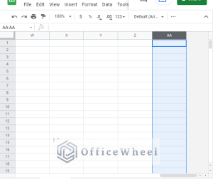 How to Have More than 26 Columns in Google Sheets - OfficeWheel