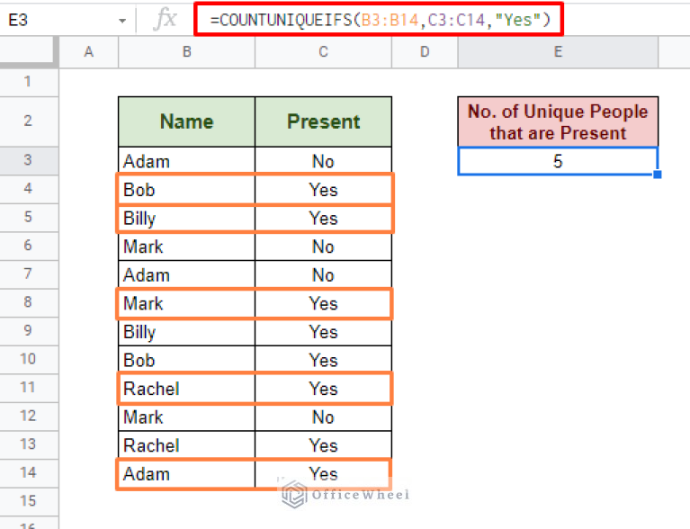 How To Count Unique In Google Sheets 3 Easy Ways OfficeWheel