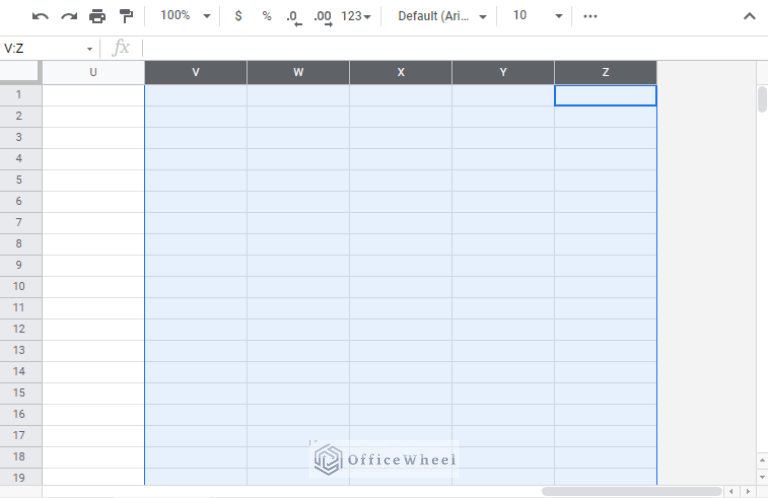 How to Have More than 26 Columns in Google Sheets - OfficeWheel