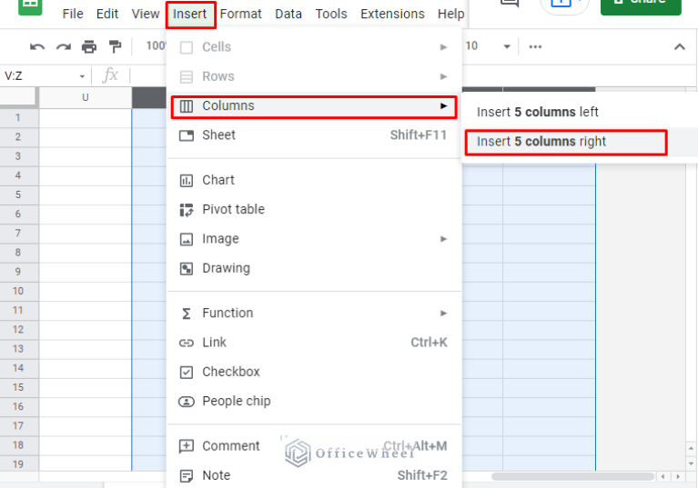 How to Have More than 26 Columns in Google Sheets - OfficeWheel